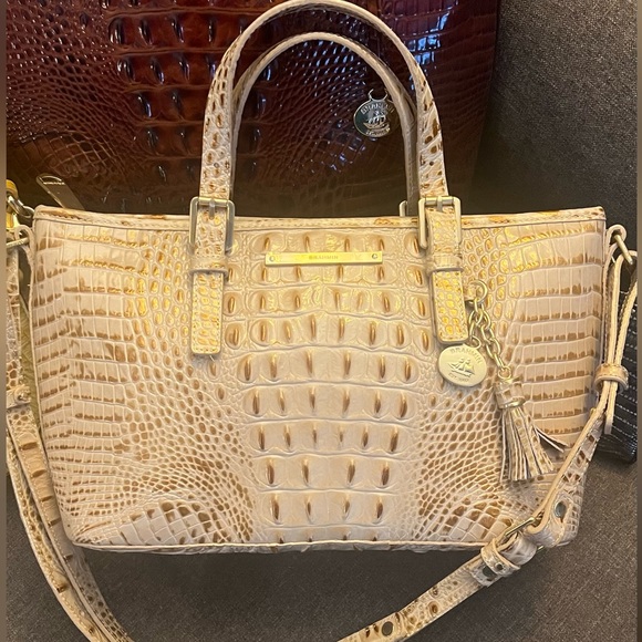 Brahmin | Bags | Brahmin Mini Asher Champagne Gorgeous And Rare | Poshmark